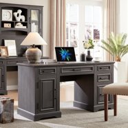 Sauder Palladia Executive Desk, Split Oak Finish - Walmart.com