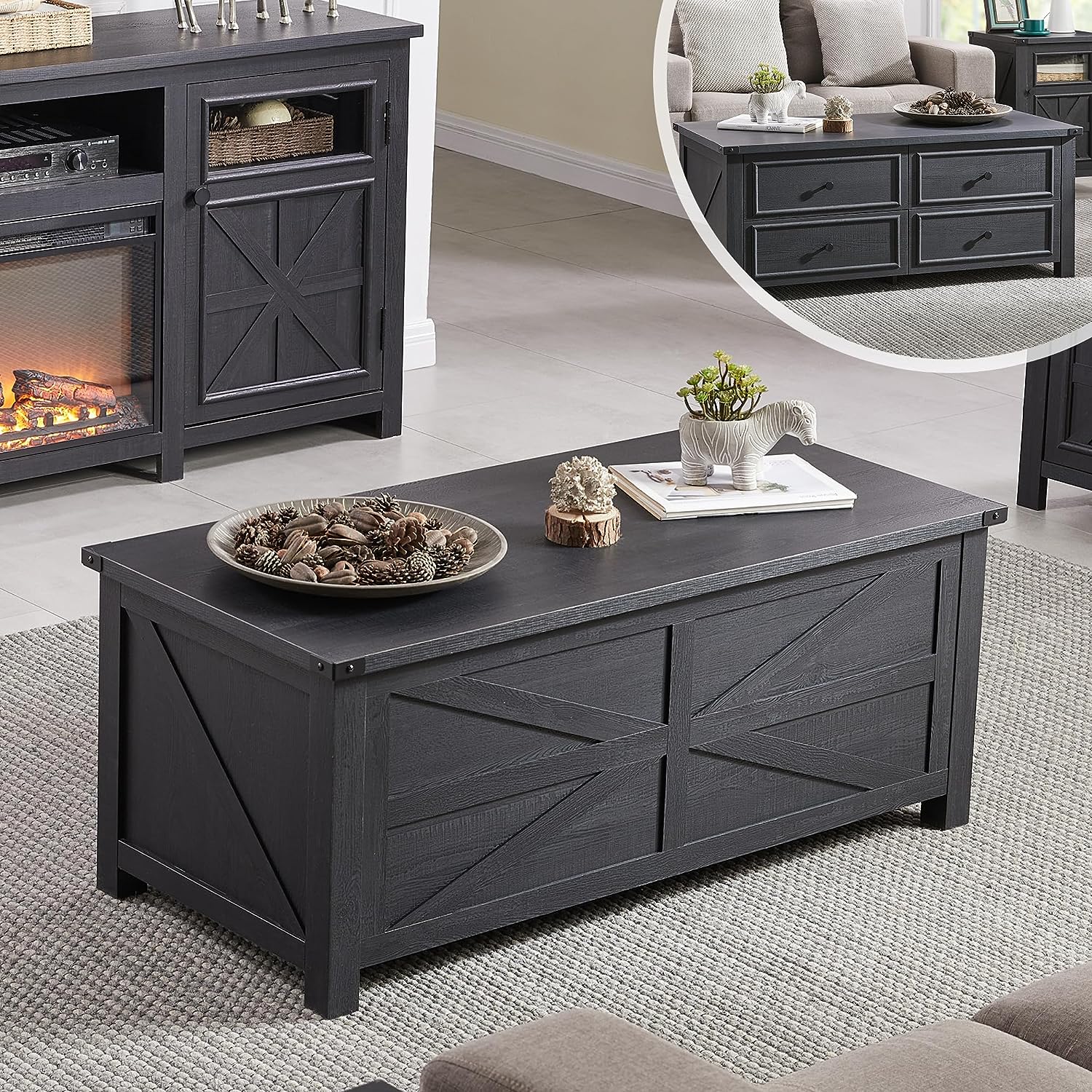 Picket House Furnishings Hampton Rectangle Storage Coffee Table ...