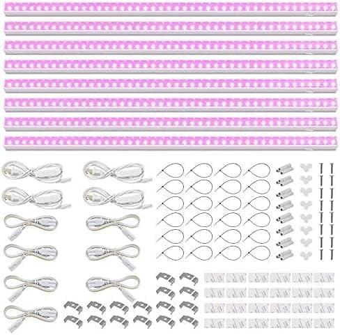 T5 Grow Lights, Full Spectrum, 2ft 80W (8 x 10W, 500W Equivalent), LED ...