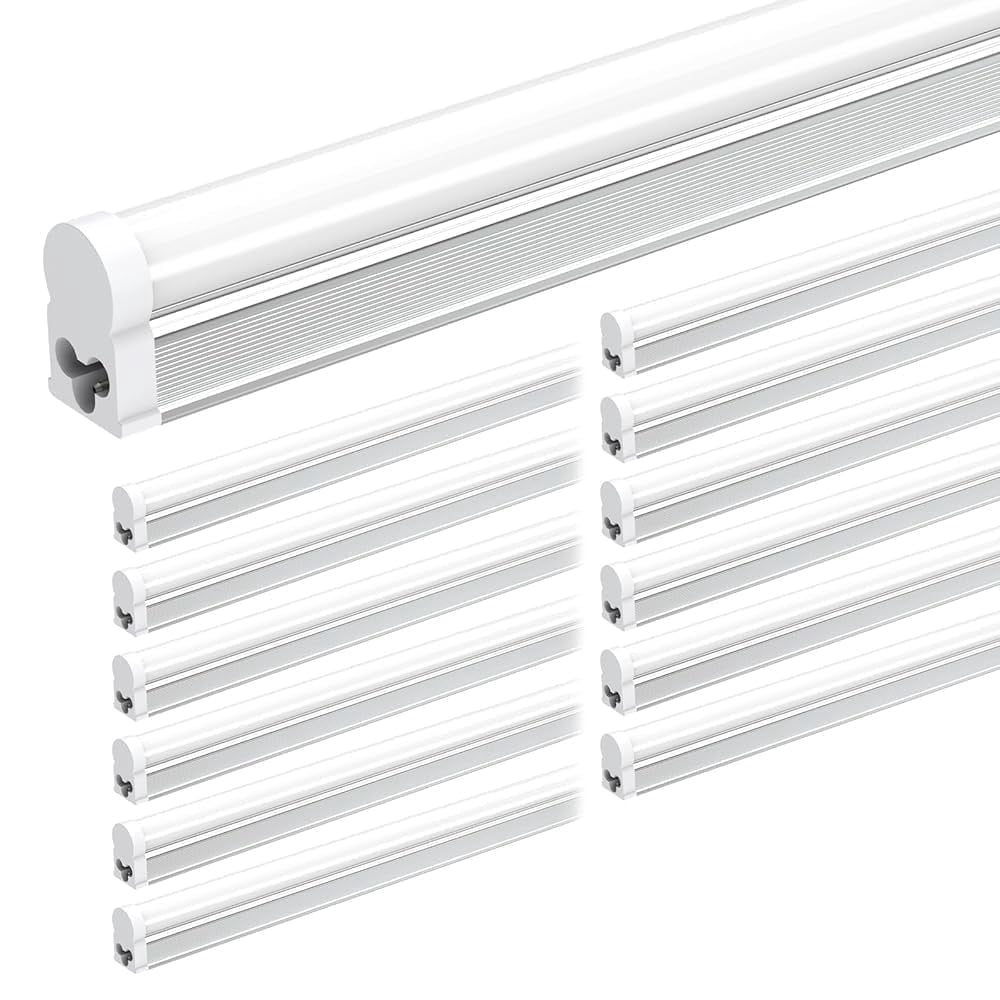 T5 LED Shop Light 4ft, Linkable Utility Light Fixture, 20W 6500K Super ...