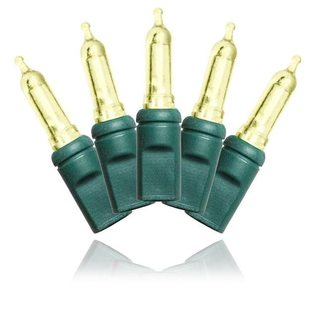 T5 LED String Lights with 4 in. Spacing Wire, Warm White & Green - 70 ...