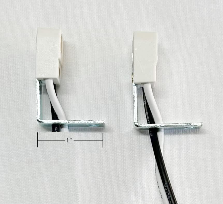 T5 Miniature Bi-Pin Single Lamp Holder Long Right Angle Bracket Mount ...