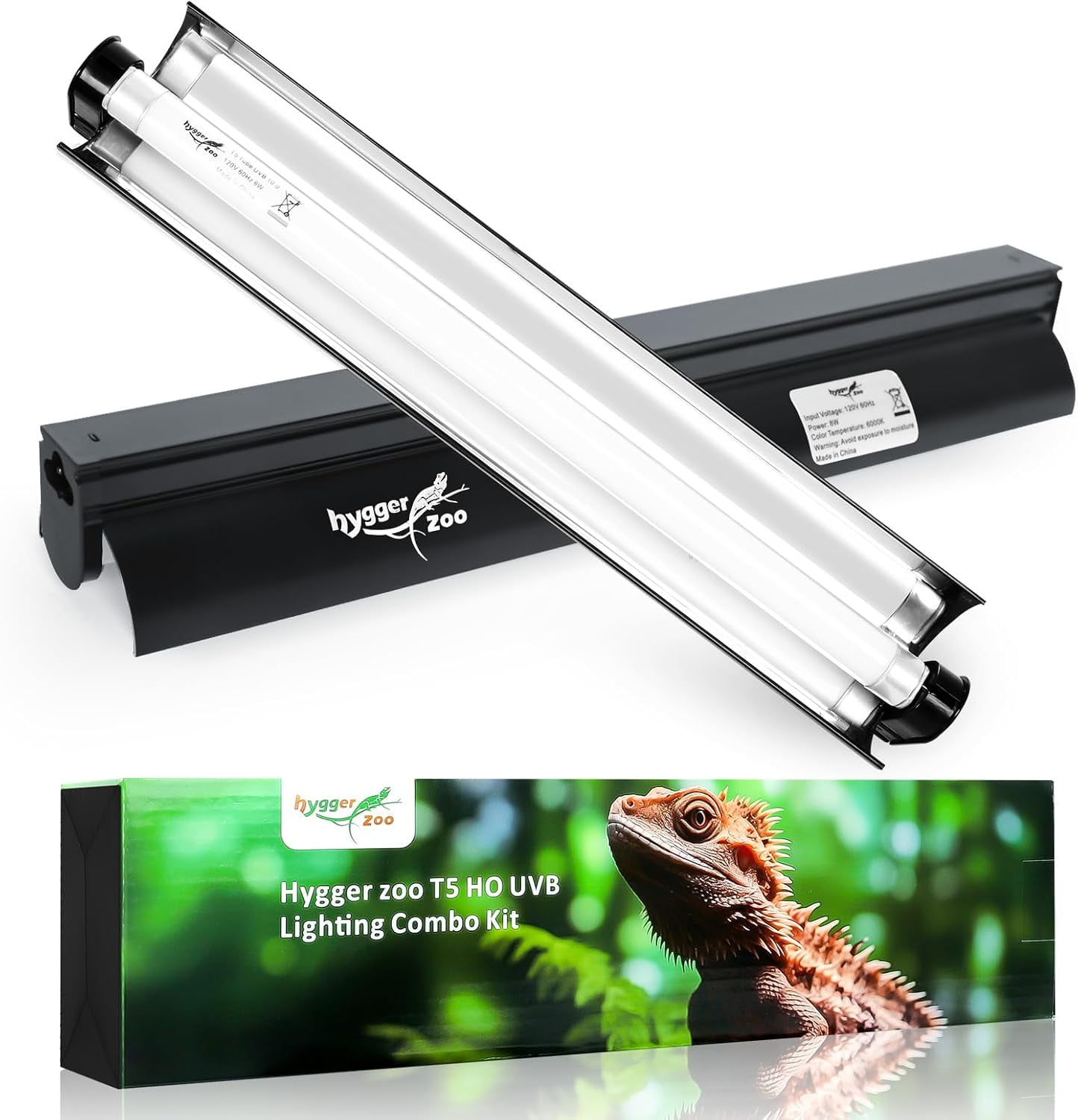 T5 Reptile Light Fixture Combo Kit 8W Light Fixture Reptile Terrarium ...