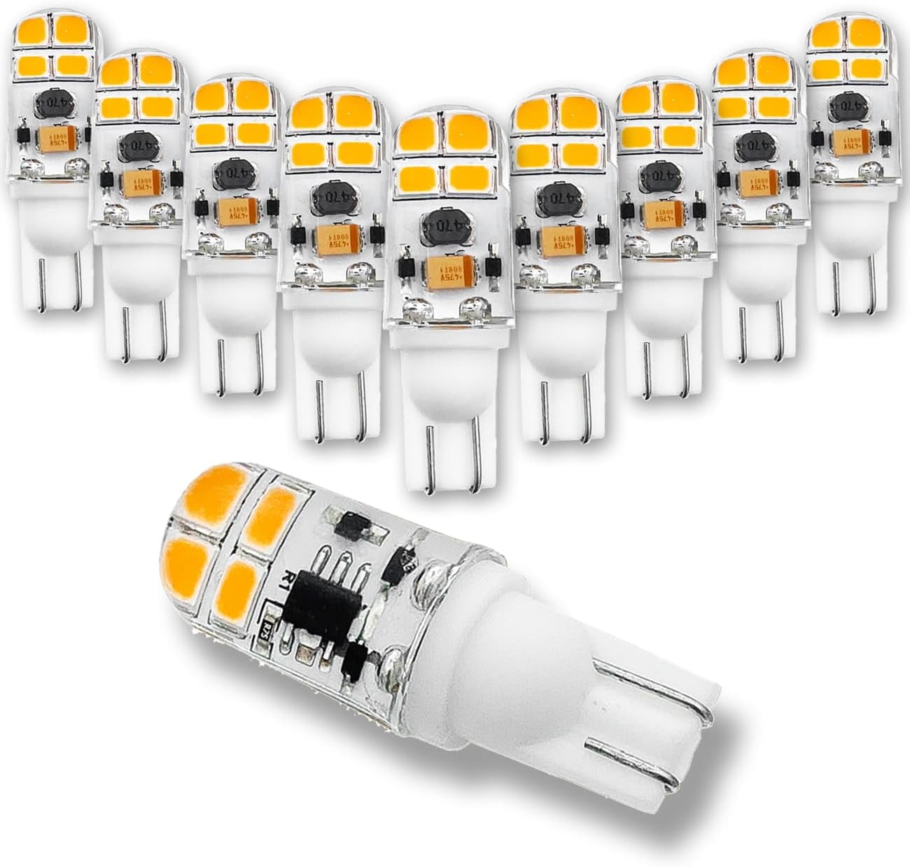 T5 T10 Wedge Base 2W LED Bulb for 12V 24volt Landscape Path Light, 921 922 912 194 168 T10 Wedge ...