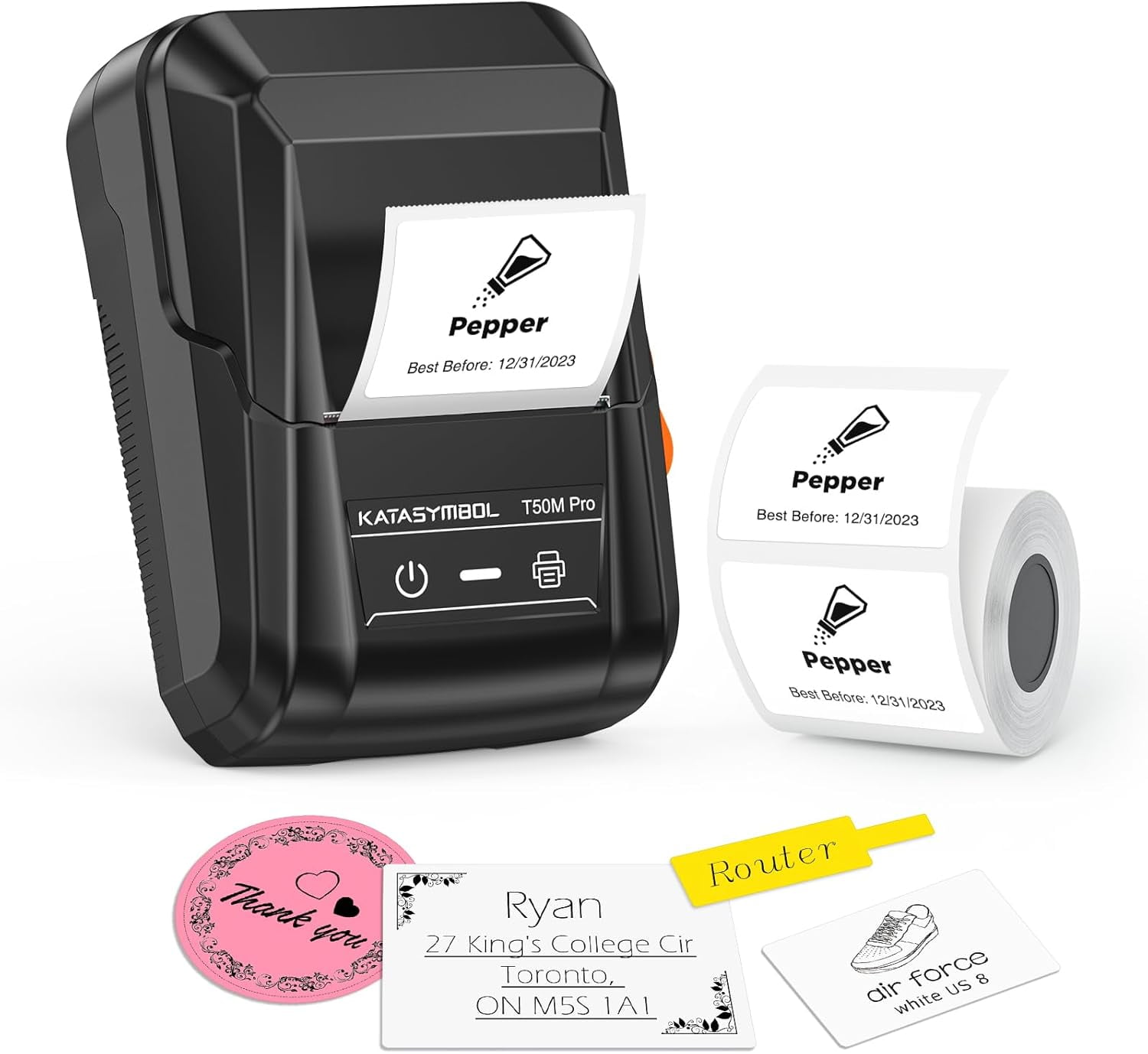 T50M Pro 2 Inch Label Maker Machine with tape, Versatile App 40 Fonts ...
