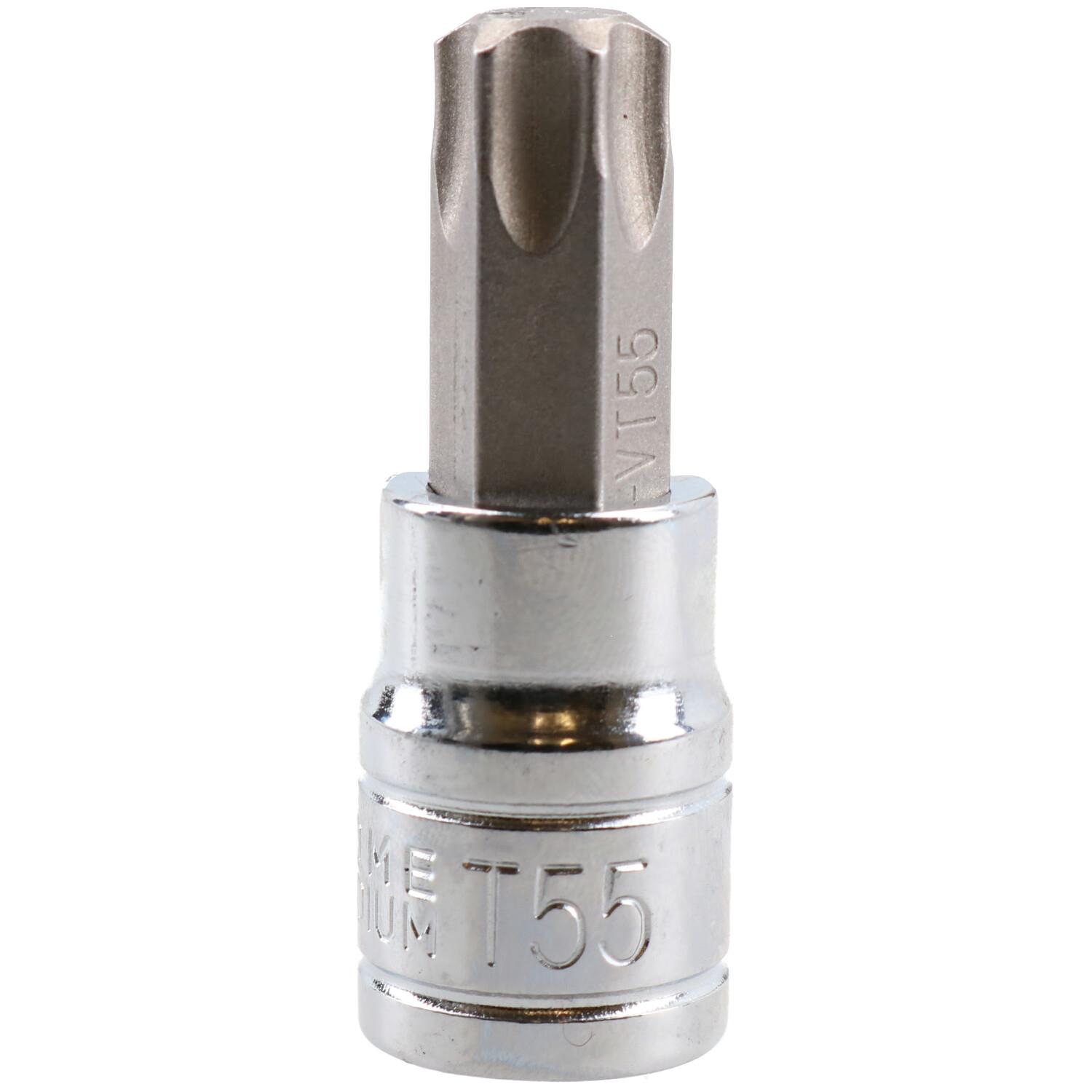 T55 Male Torx Bit Star Socket 3/8" Drive Standard Internal Chrome Vanadium Steel - Walmart.com