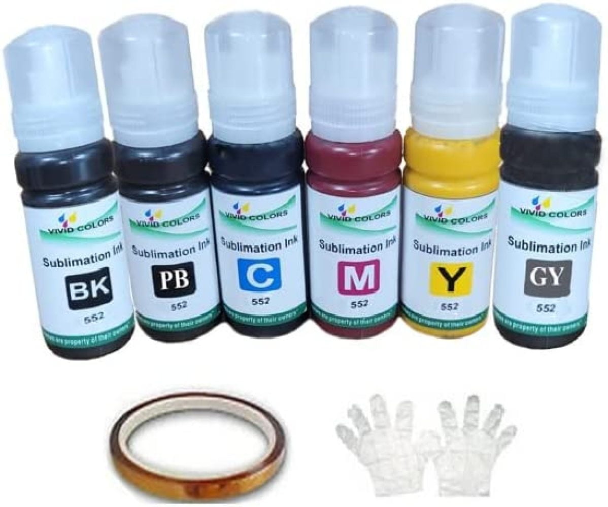 T552 552 Dye Sublimation Ink w Special Refill Bottle for Ecotank ET ...