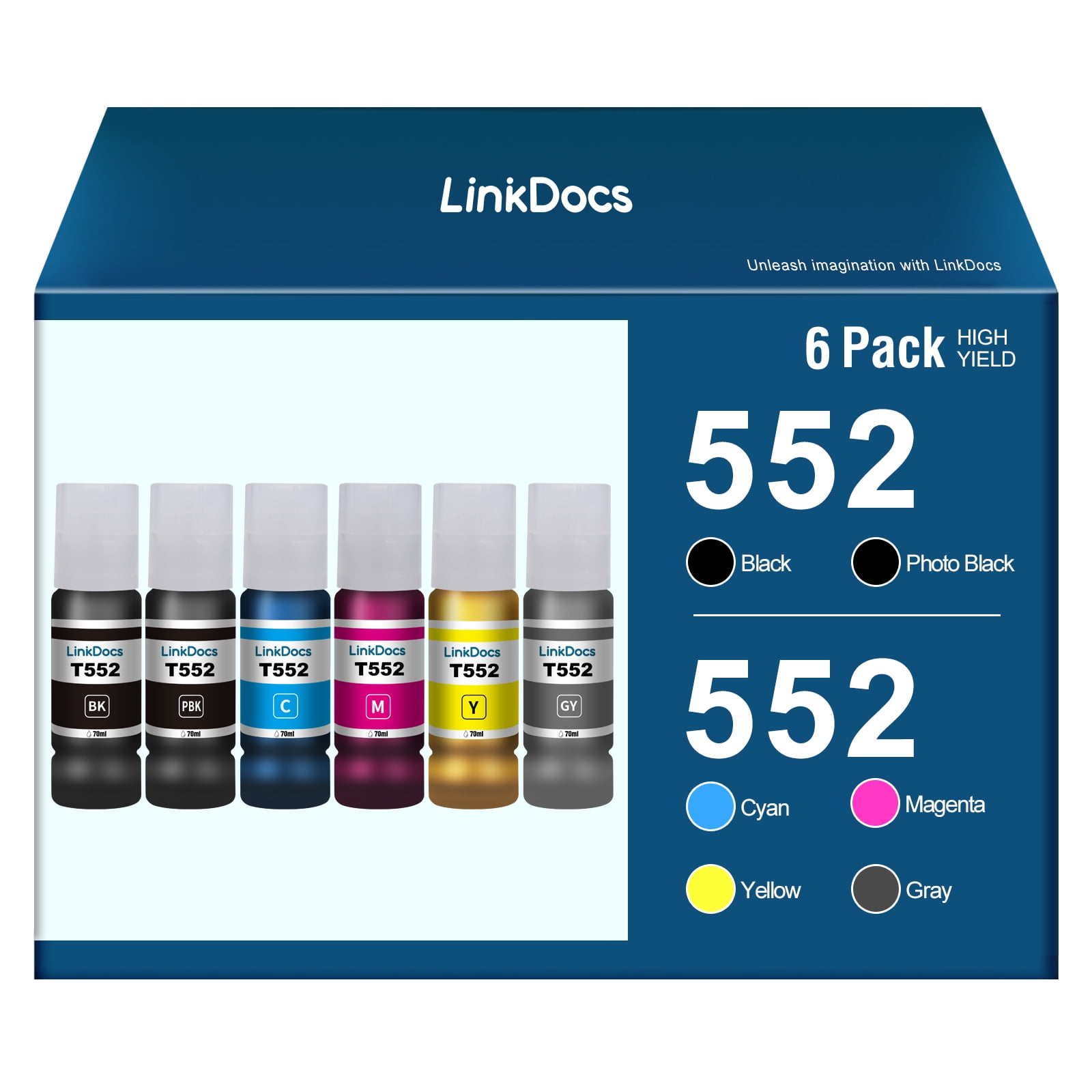 T552 Compatible Ink Bottle Replacement for Epson T552 High Capacity ...