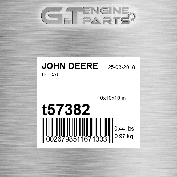 T57382 DECAL fits JOHN DEERE (New OEM) - Walmart.com