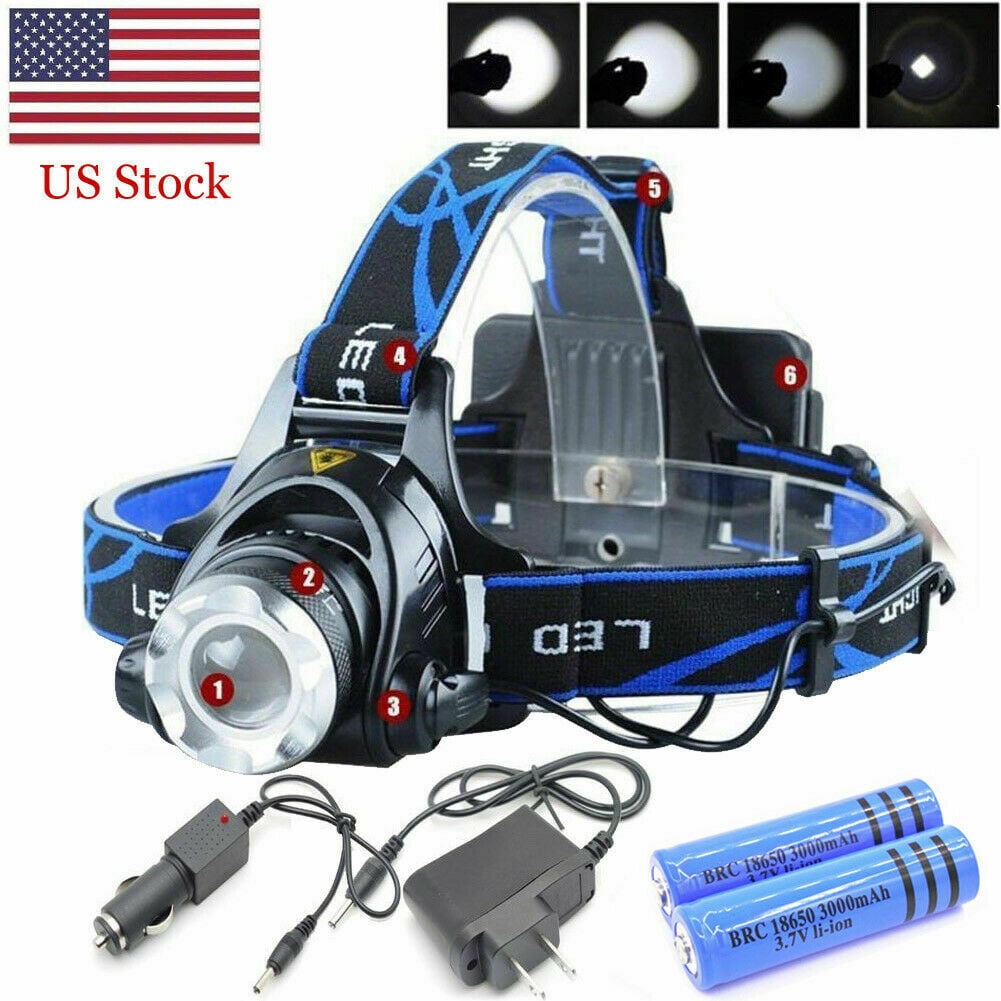 Powerful Super Bright 1200000LM LED Torch Headlamp, Rechargeable ...