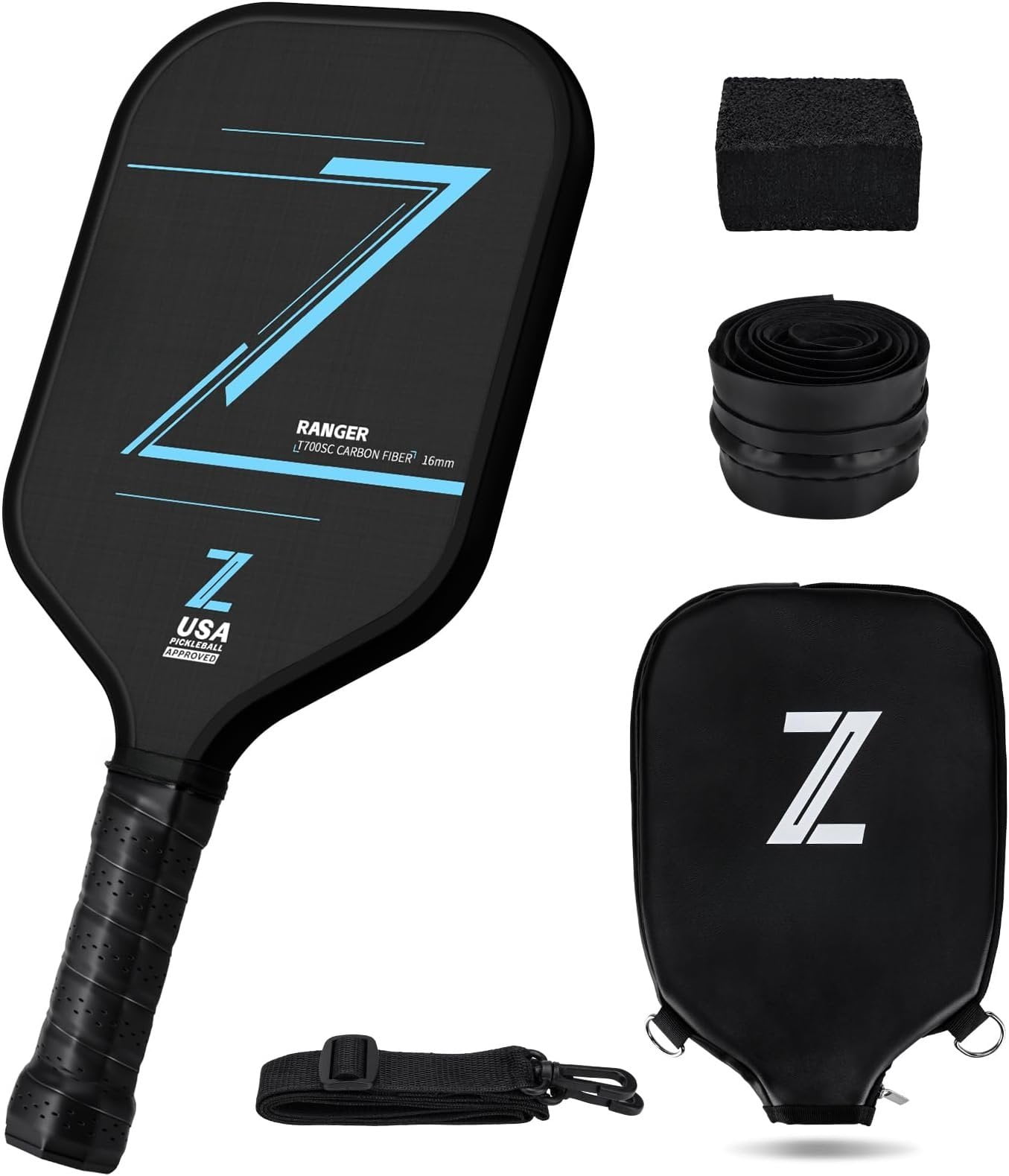 T700 Carbon Pickleball Paddle, 16mm Professional Power Control ...