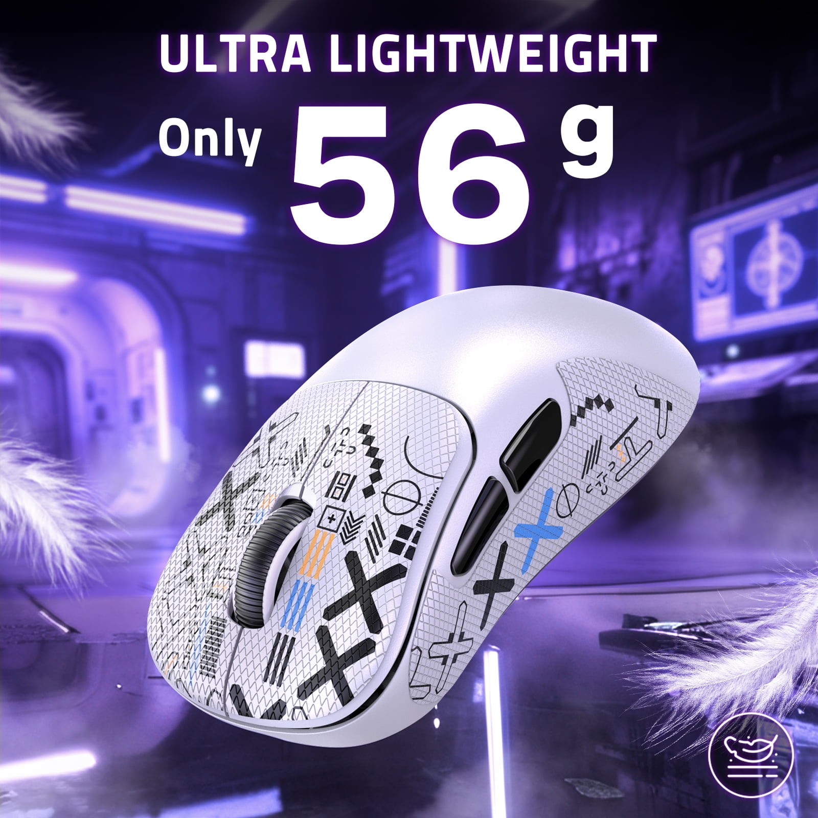T700 Lightweight Wireless Gaming Mouse, 3-Mode Programmable, Ergonomic ...