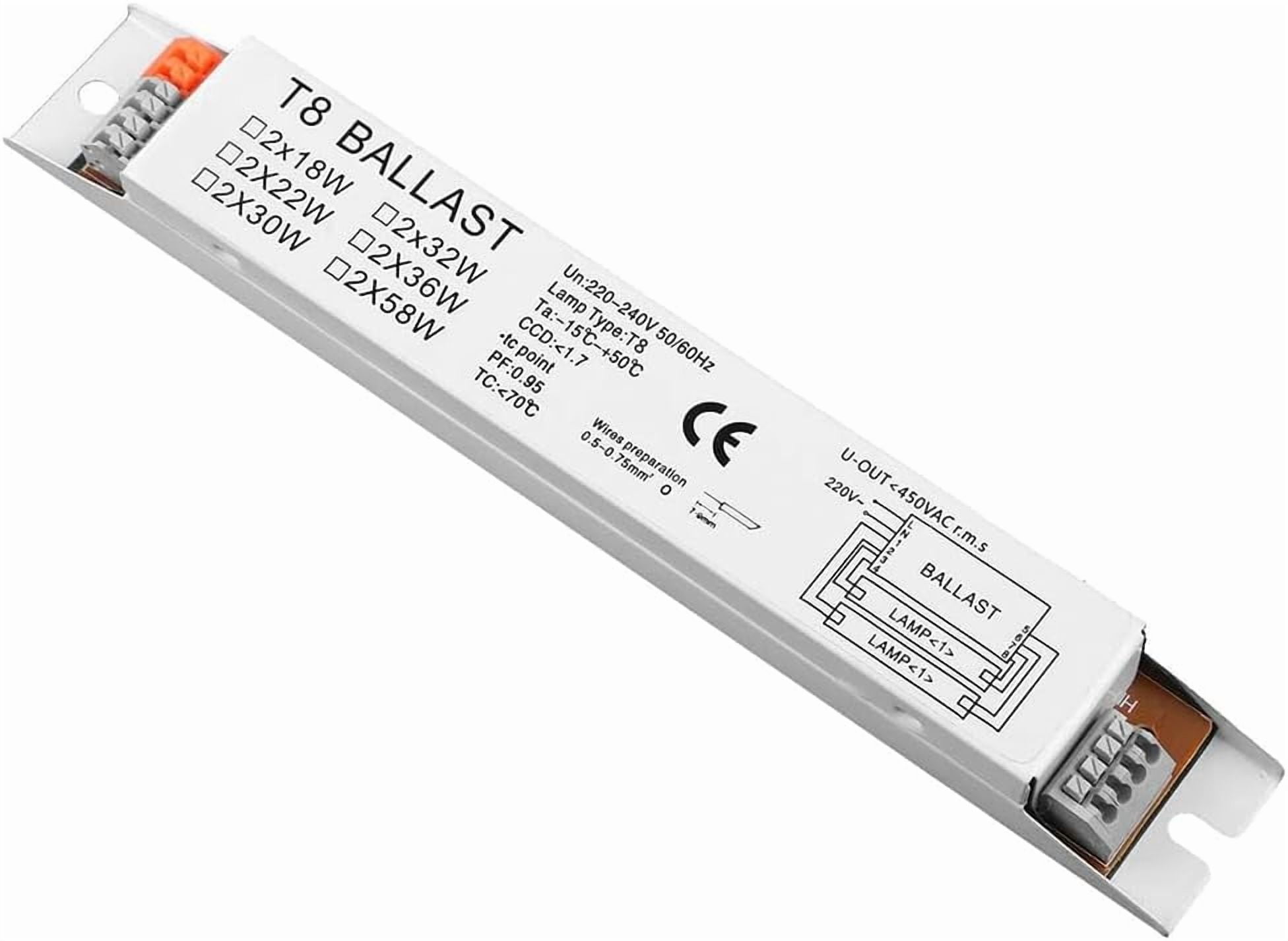 T8 220-240V AC 2x18W Wide Voltage Electronic Ballast Fluorescent Lamp ...