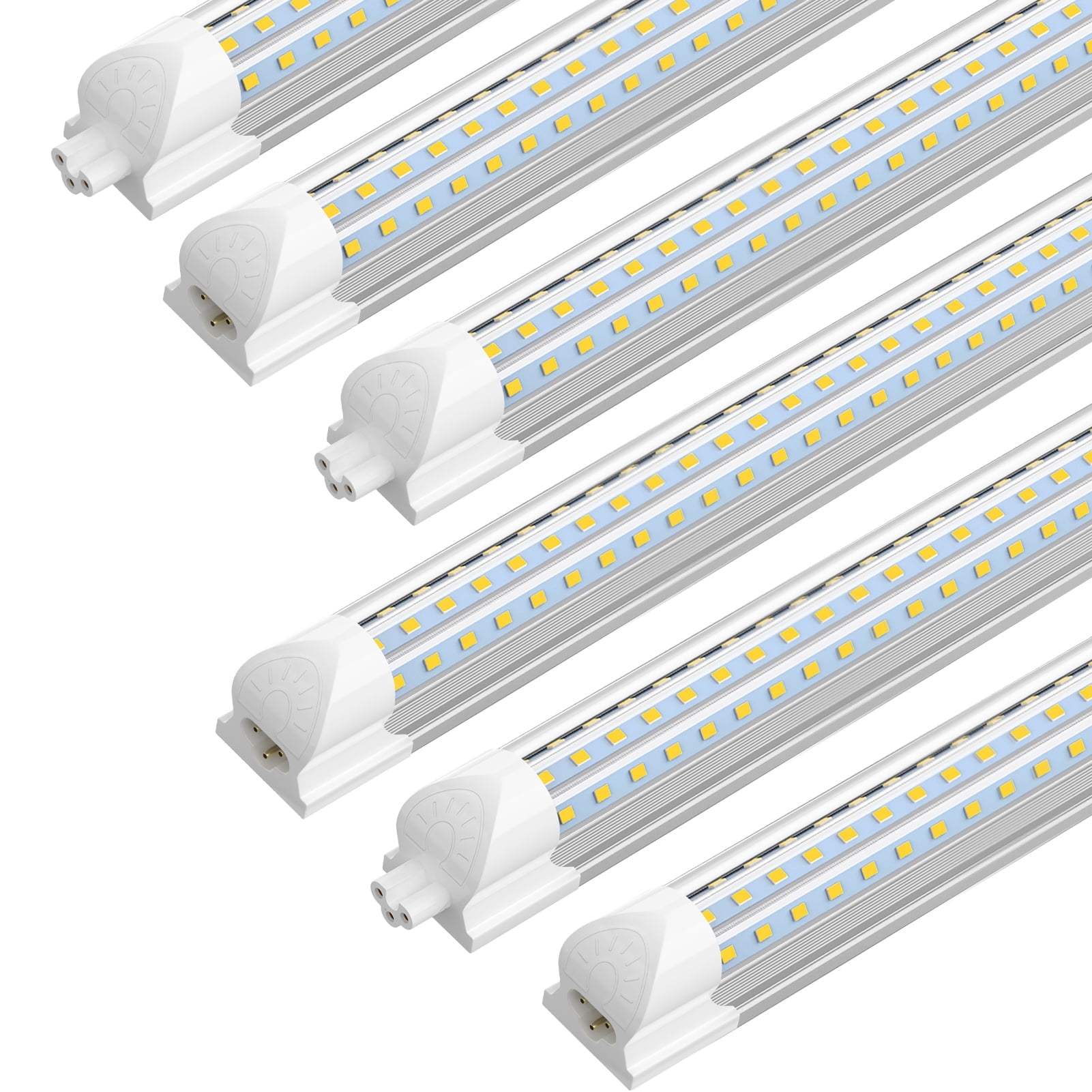 T8 2ft LED Shop Light, Linkable Single Light Fixture, D Shape, 28W ...