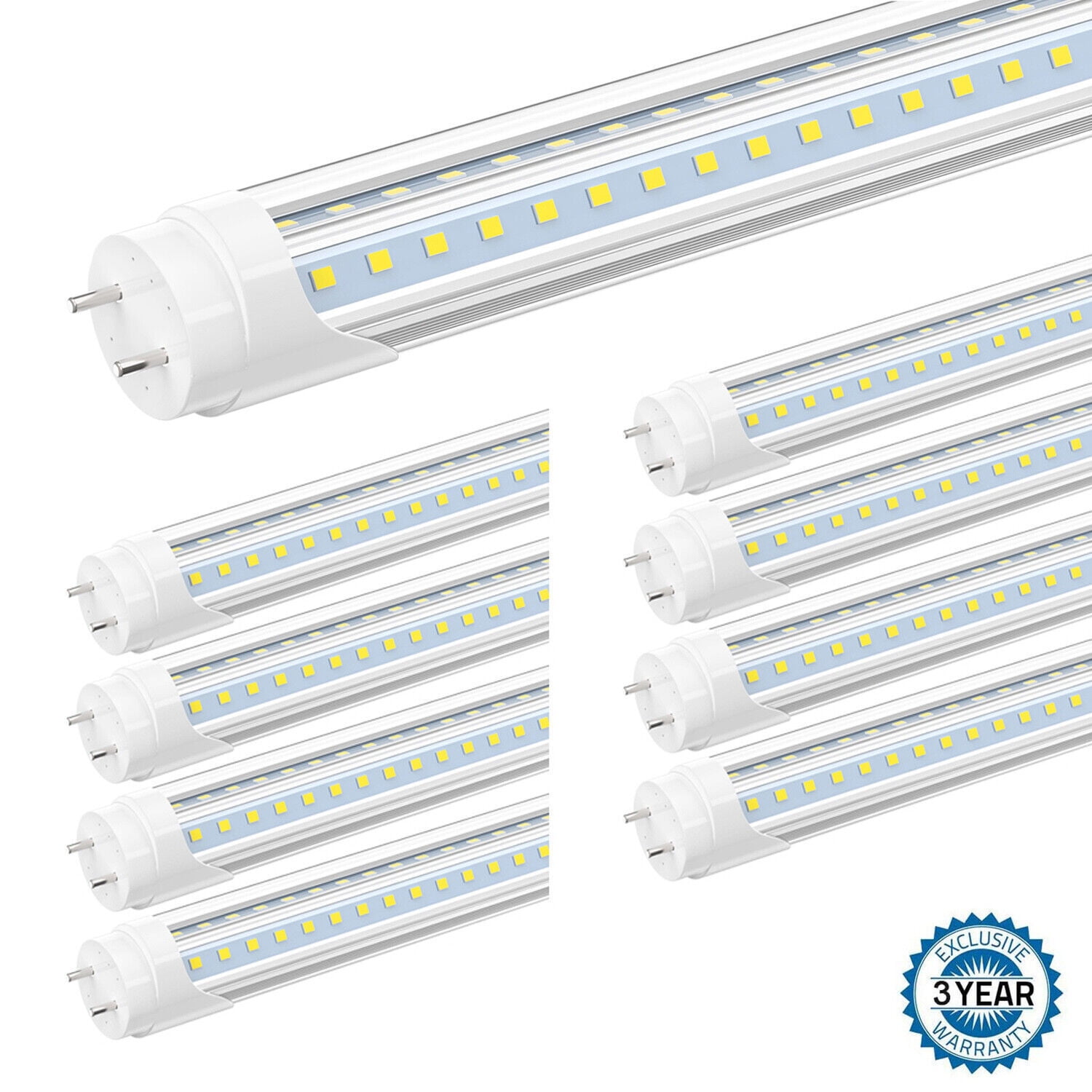 T8 4FT LED Tube Light Bulbs 28W V-shaped,6000K Cool White LED Shop ...