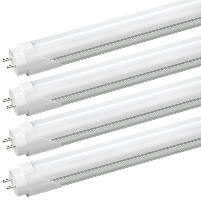 T8 4ft LED Light Bulbs 22W Fluorescent Tube,5000K Daylight,Frosted,4 ...