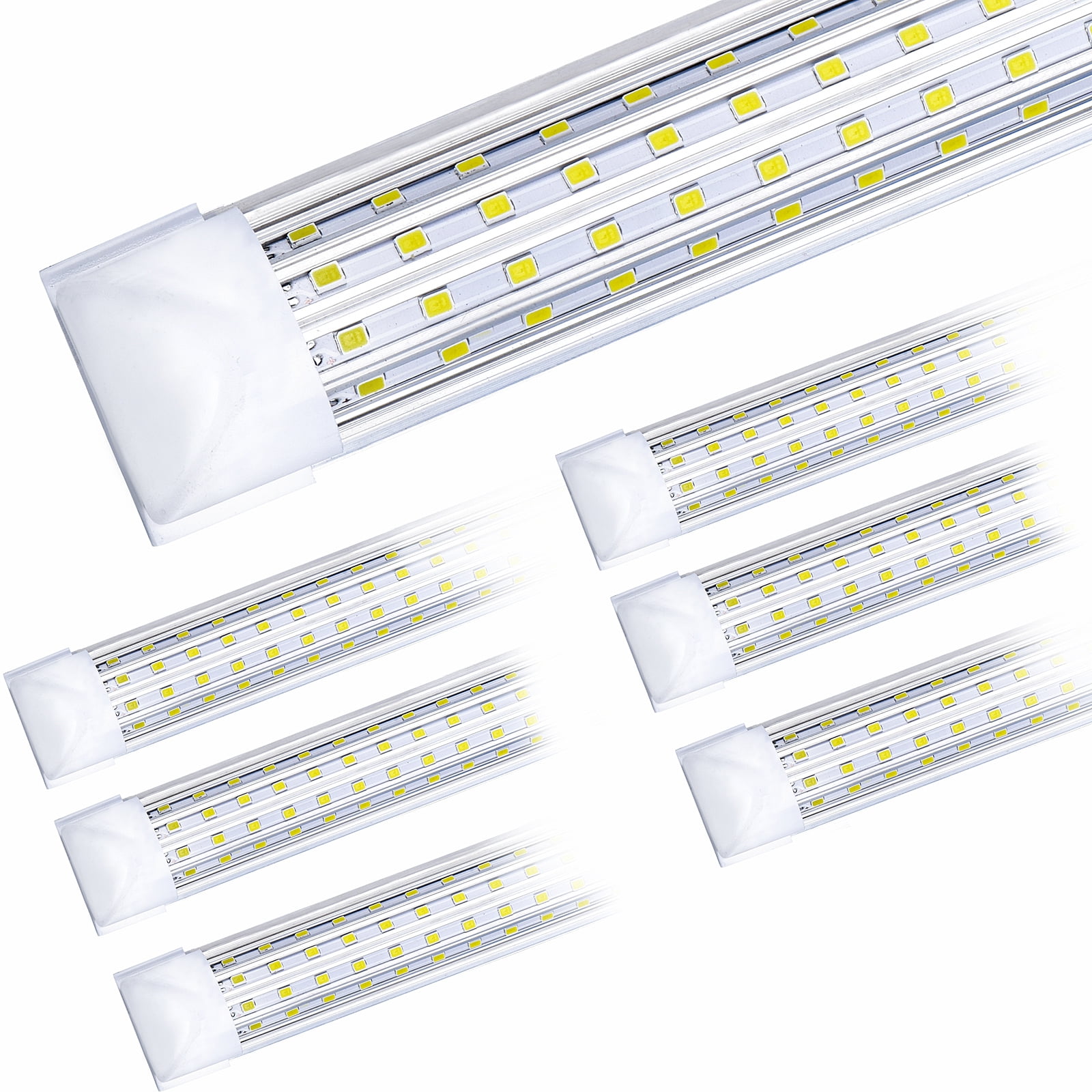 T8 4ft LED Shop Light Fixtures,Linkable, U Shape 4Rows, 60W 6000K Cold ...