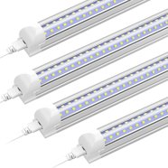 V Shape T8 8ft LED Shop Light Fixture Linkable, 72w 6000K White, 4-Pack ...