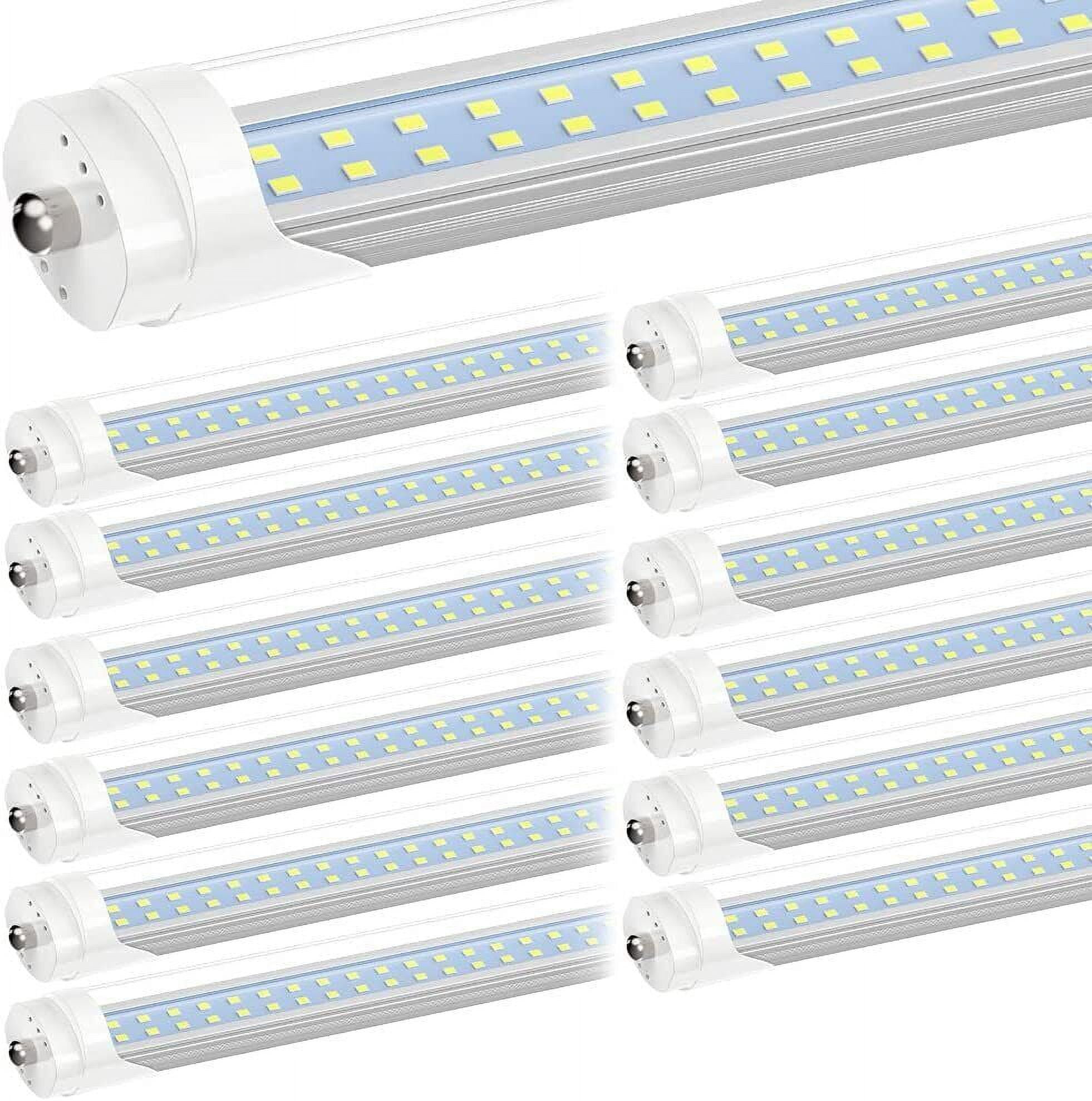 T8 8FT 72W LED Tube Light Bulb,FA8 Single Pin Double Row LED Shop Light ...
