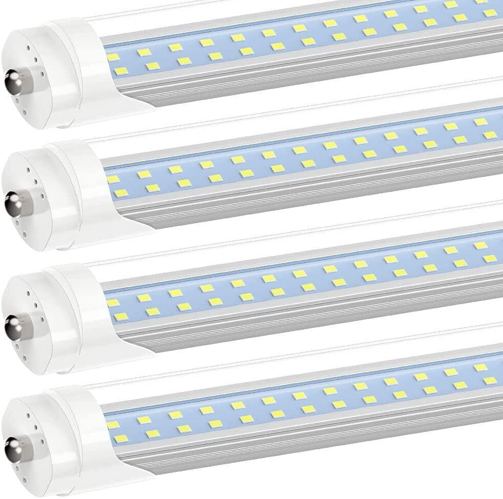 T8 8FT 72W LED Tube Light Bulb,FA8 Single Pin Double Row LED Shop Light ...