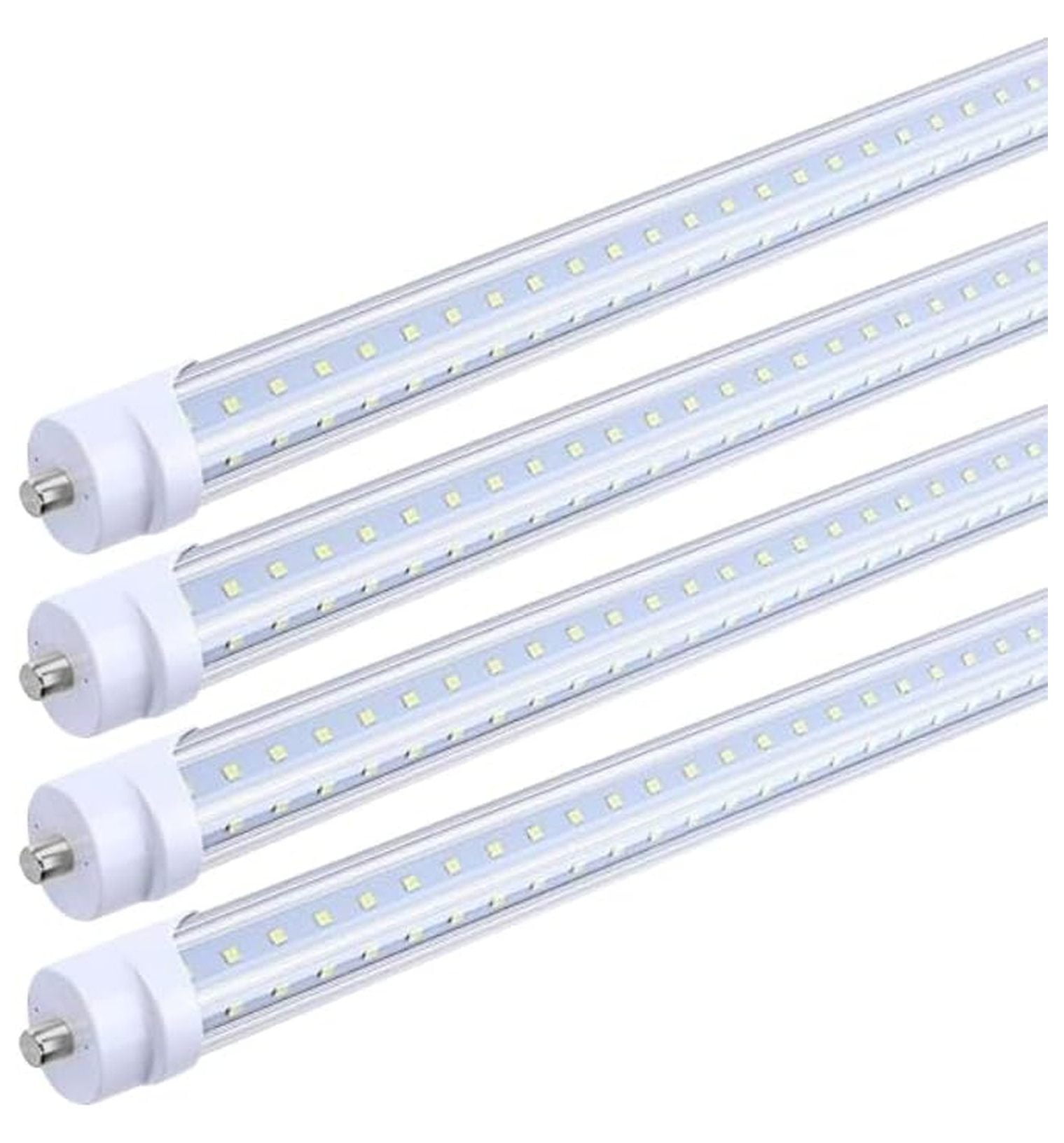 T8 8FT LED Tube Light, 8 Foot T8 V Shaped Single Pin FA8 Base, Ballast Bypass 270° 50W 6750LM ...