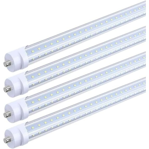 T8 8FT LED Tube Light, 8 Foot T8 V Shaped Single Pin FA8 Base, Ballast ...