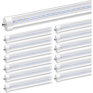 5000k 8ft Led Light Tube Single Pin T8 V Shape 65W Dual-Ended Power ...