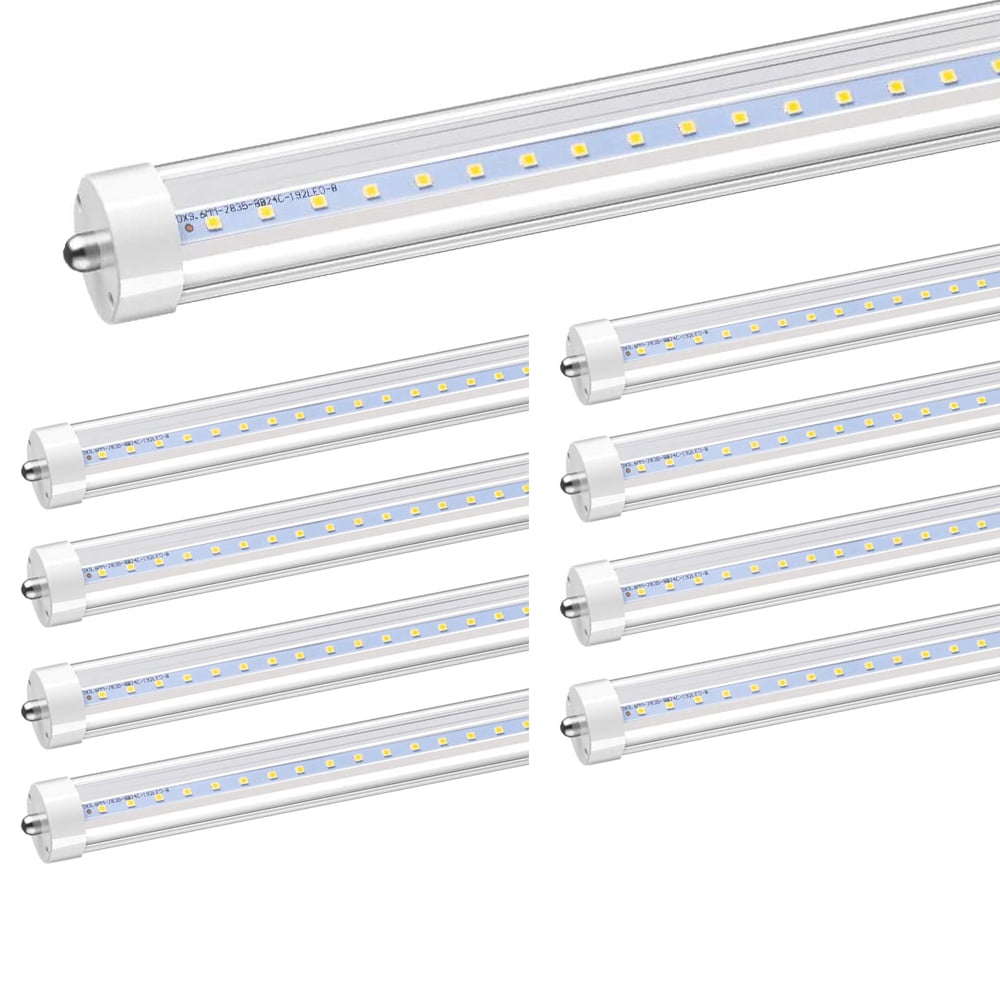 T8 8FT LED Tube Light Bulb,45W FA8 Single Pin LED Shop Light,6500K Cool ...