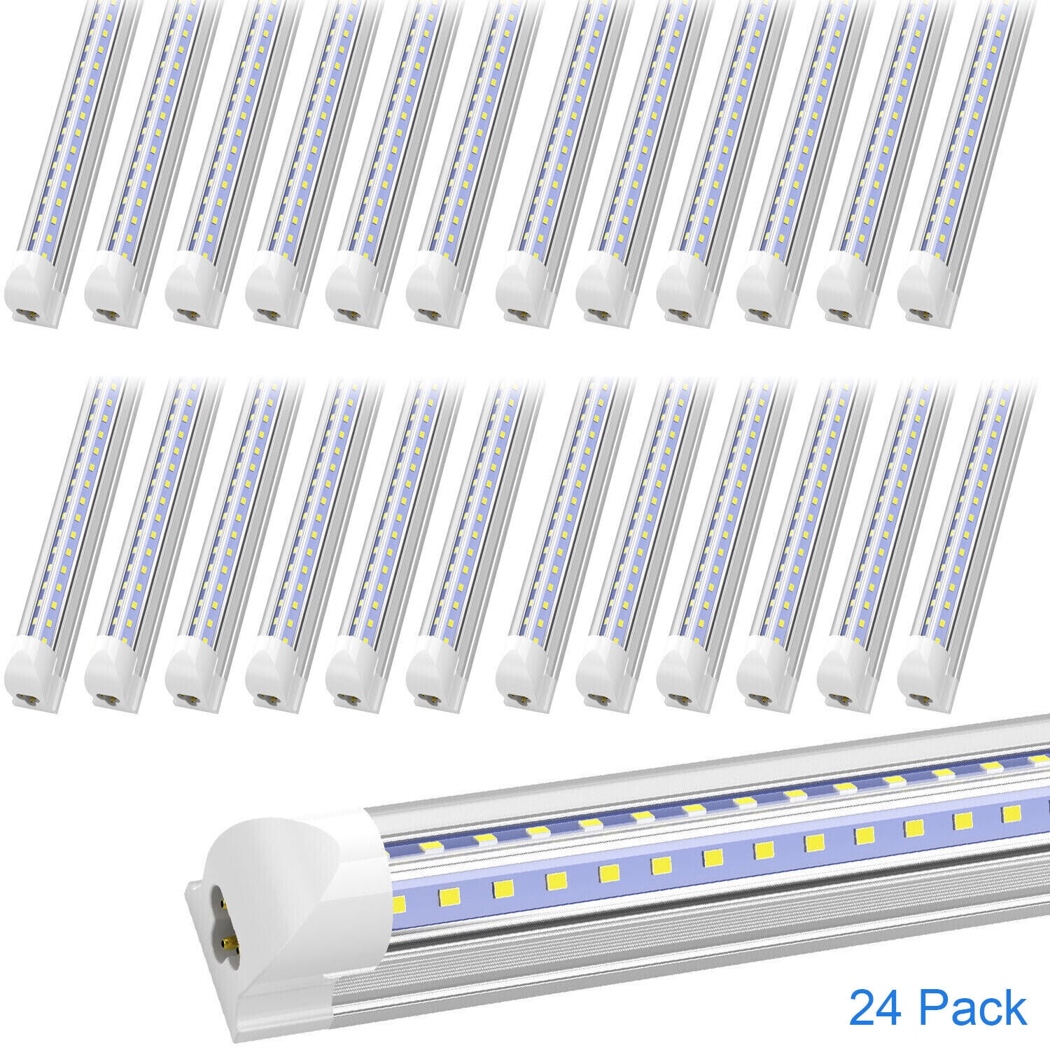 T8 8FT LED Tube Light Bulb,72W 9360LM V-shape Shop Light With US Plug ...