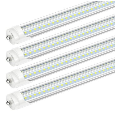 T8 8ft LED Tube Light Bulbs, Single Pin Fa8 Base, Dual Row 72W 6000K ...