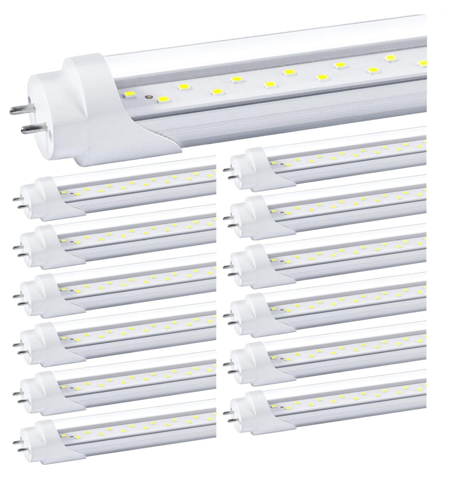T8 LED Bulbs 4 Foot, 12-Pack 4FT LED Tube Light, 24W 3200LM, 5000K ...