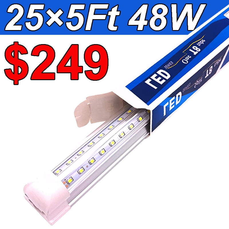 T8 Led 5FT 48W Integrated V Shaped LED Cooler&Freezer Tube,Linkable ...