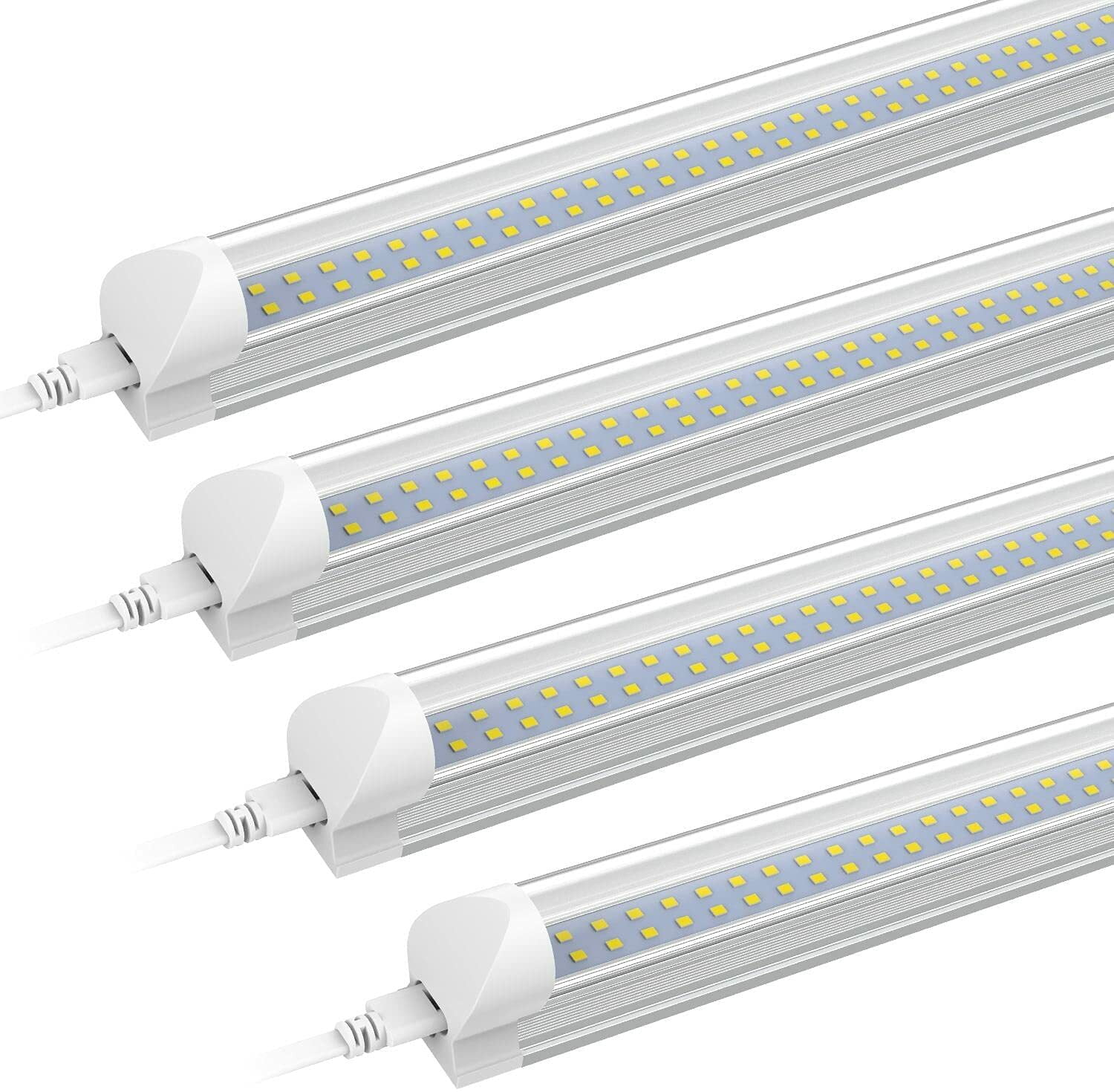 T8 Led Tube Lights 4FT 36W 6000K Double Row LED Garage Shop Utility ...