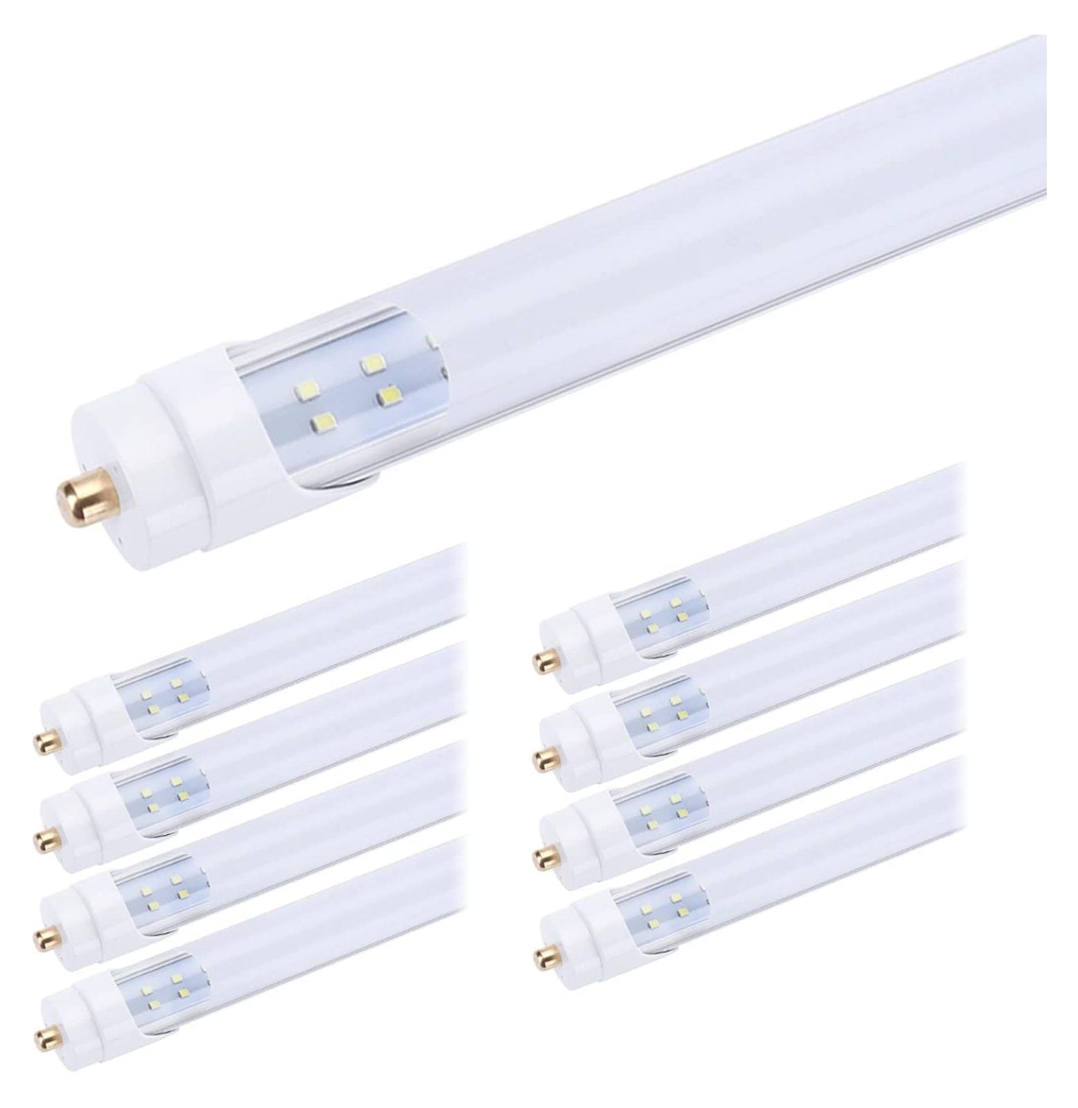 T8/T10/T12 LED Tube Light, 8 Foot 65W Shop Light Bulbs, Single Pin FA8 ...