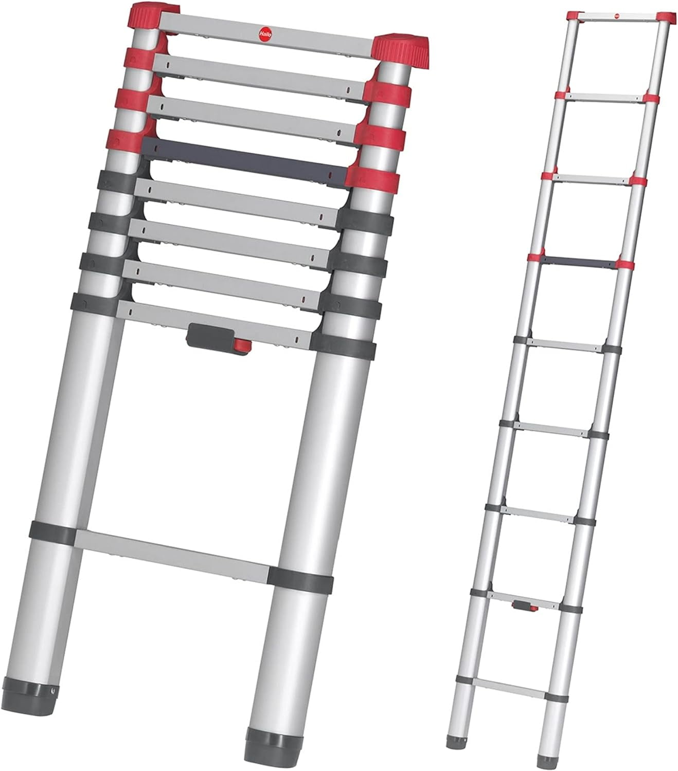 T80 | Aluminum telescoping Ladder | 9 rungs | Height Adjustable up to 8 ...