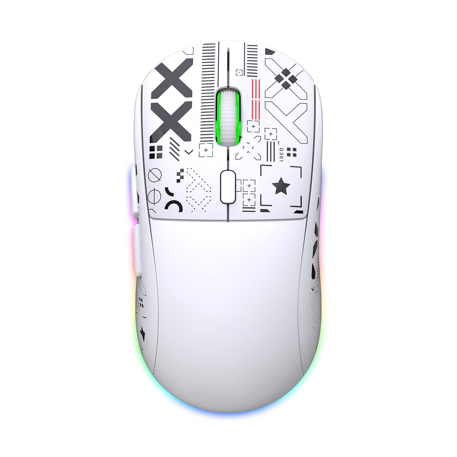 T90 2.4G Wireless Mechanical Mouse RGB Gaming Mouse Ergonomic Design 10 ...