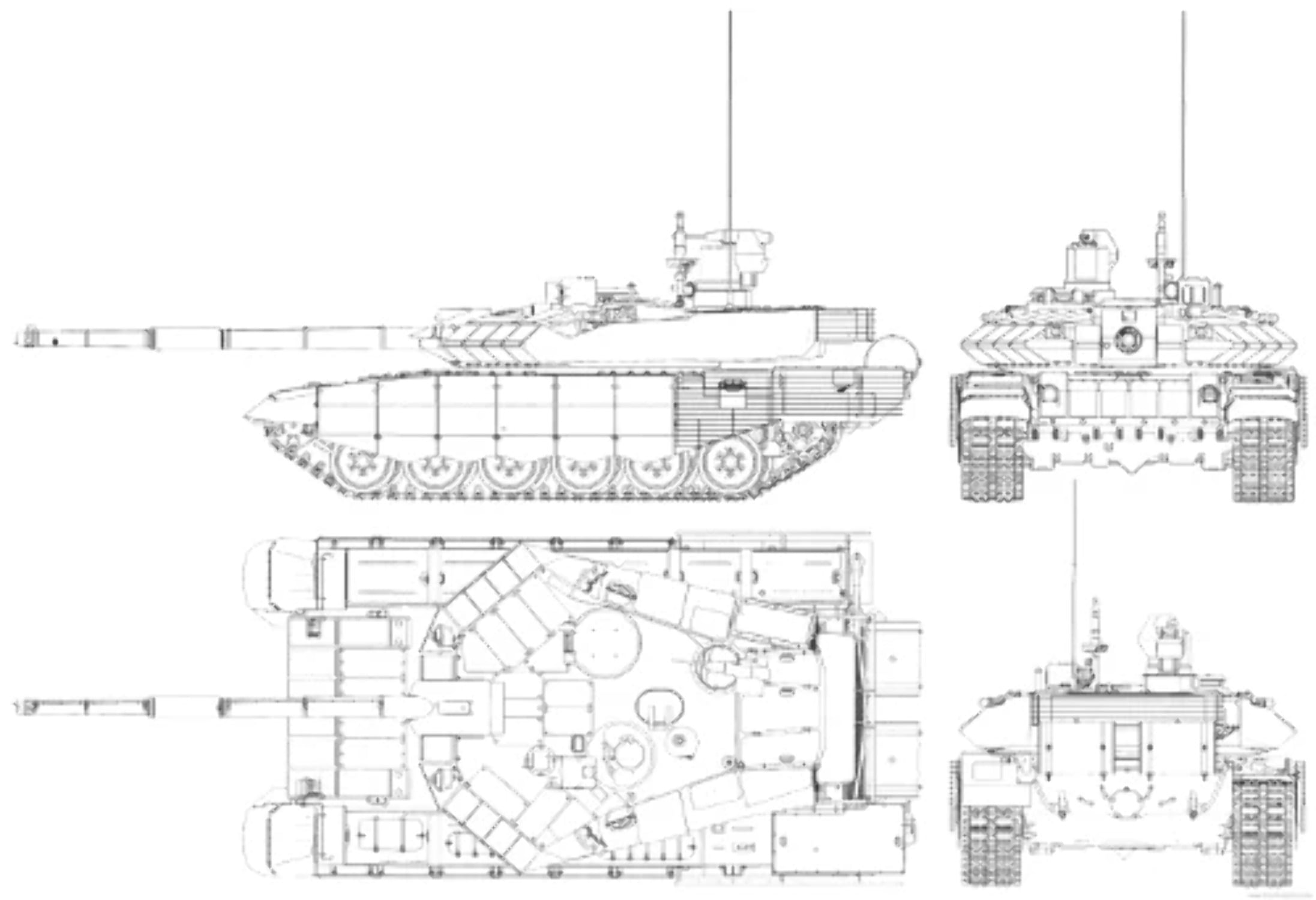 T90 BATTLE TANK DIAGRAM GLOSSY POSTER PICTURE BANNER blueprint ...
