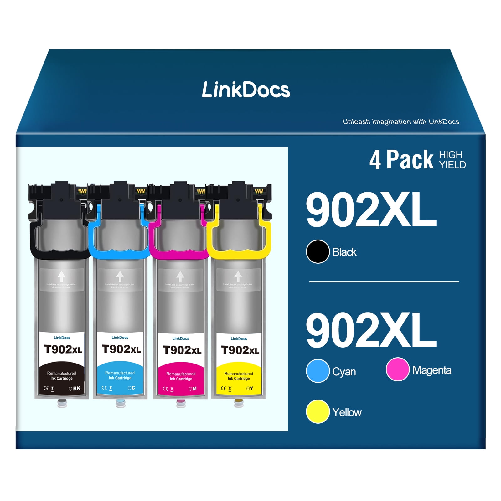T902XL Ink Cartridge with Latest Chips Replacement for Epson 902XL ...