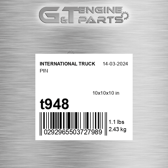 T948 PIN fits INTERNATIONAL TRUCK (New OEM) - Walmart.com