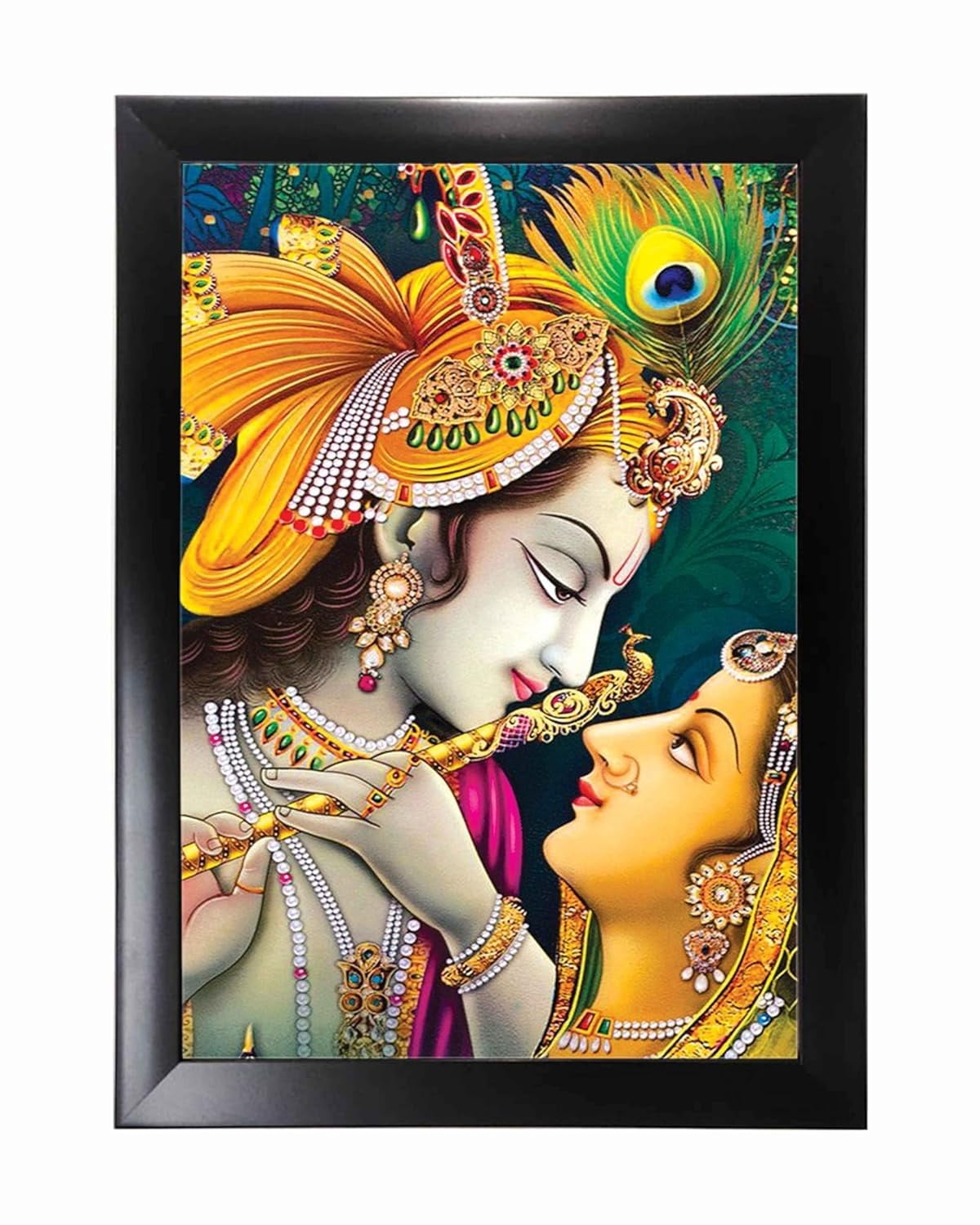 TAANI CREATIONS Customized Photo Of Radha Krishna With Frame for Wall ...