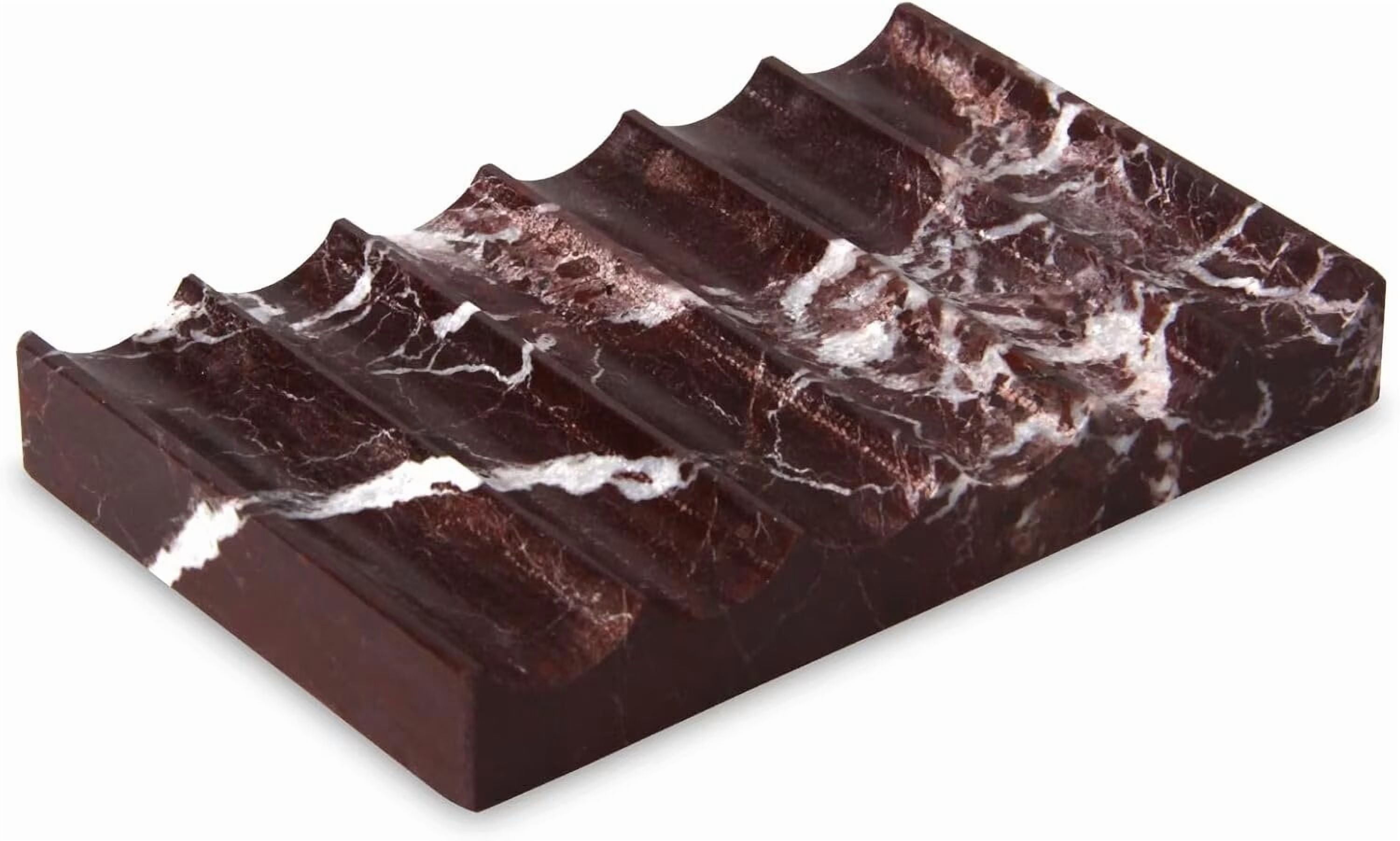 TABHOUKIT Luxury Marble Soap Dish Tray,Rectangle Stone Marble Soap Tray ...
