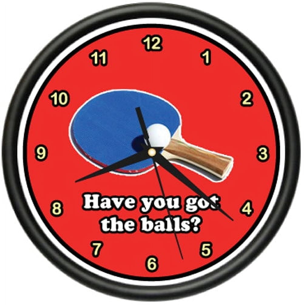 TABLE TENNIS Wall Clock ping pong paddles ball game - Walmart.com