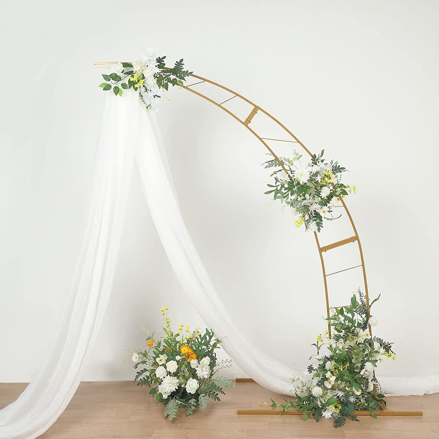 TABLECLOTHSFACTORY 8ft Gold Metal Crescent Moon Wedding Arch ...