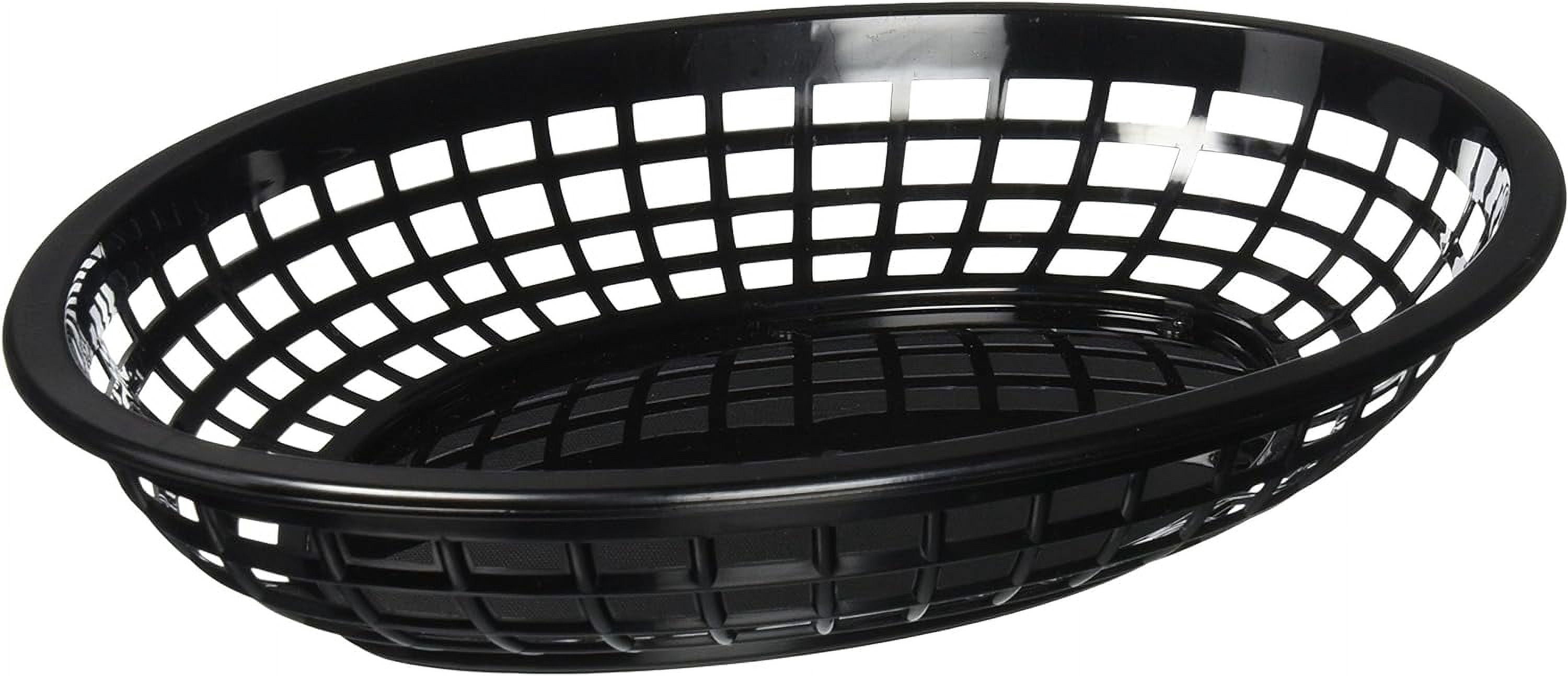 TABLECRAFT (1084BK) - OVAL PLASTIC SERVING BASKET, BLACK (PACK OF 12 ...