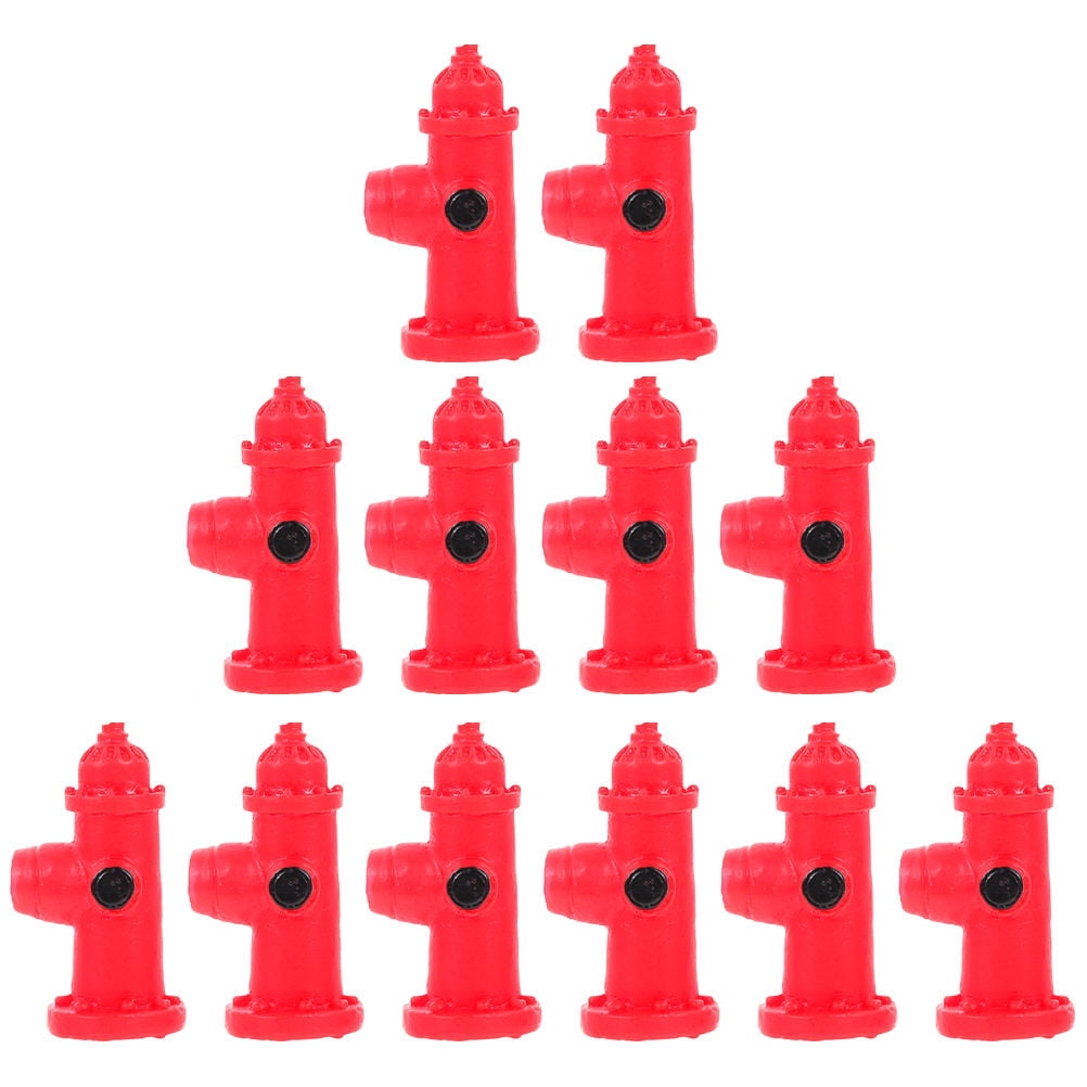 CATIEBYE 12Pcs Resin Fire Hydrant Model Multicolor Decorative Street ...