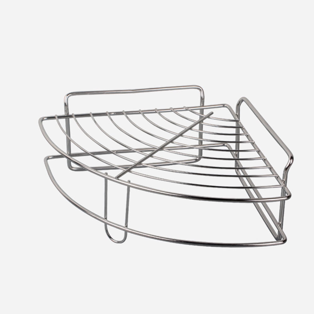 TABLETREANDS 1Set Self Adhesive Triangle Storage Rack Silver 11.8 x 8.9 ...