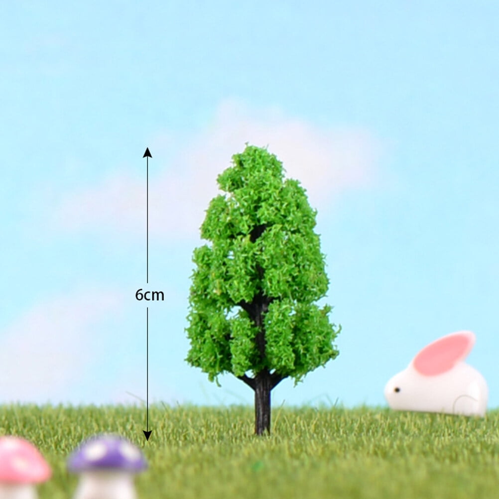 TABLETREANDS 20Pcs Simulation Trees Miniature Trees for Crafts Green ...
