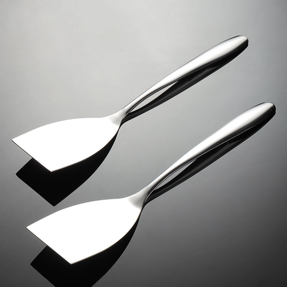TABLETREANDS 2pcs Metal Spatulas for Cooking Stainless Steel Kitchen ...