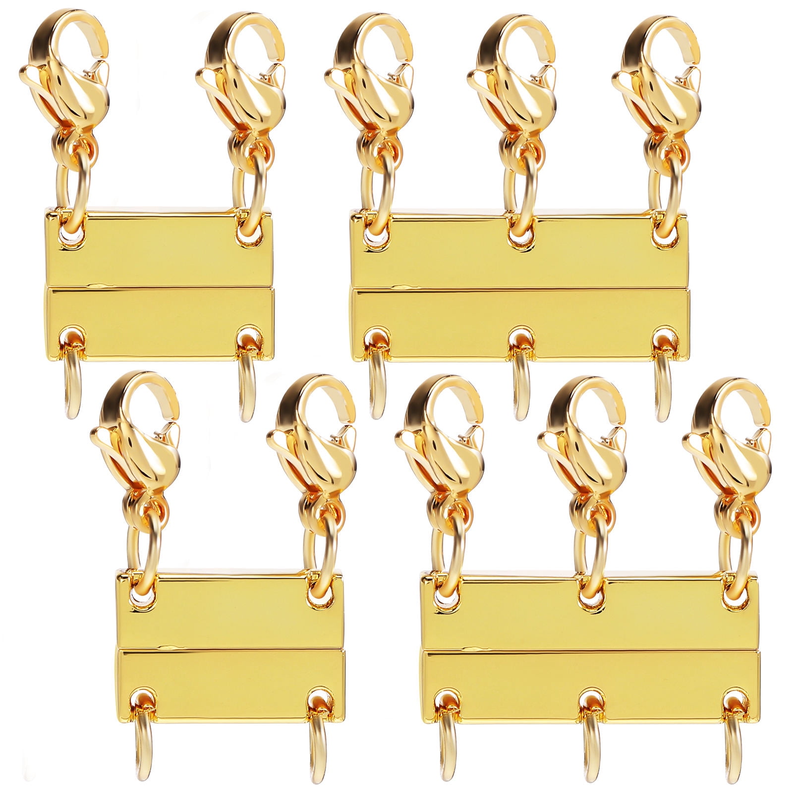 TABLETREANDS 4 Clasps for Jewelry Making Golden Color Layering Clasp ...
