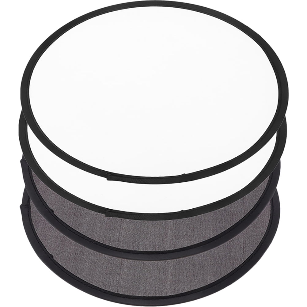 CATIEBYE 4pcs Foldable Round Hand Fan White Plastic Decoration Item for ...